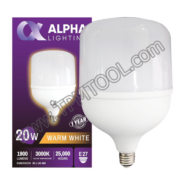 ALPHA-ALPA03D-20 หลอด T-BULB Daylight - Alpha Blub Products - ไทยพัฒนสิน แมชชีนทูลส์